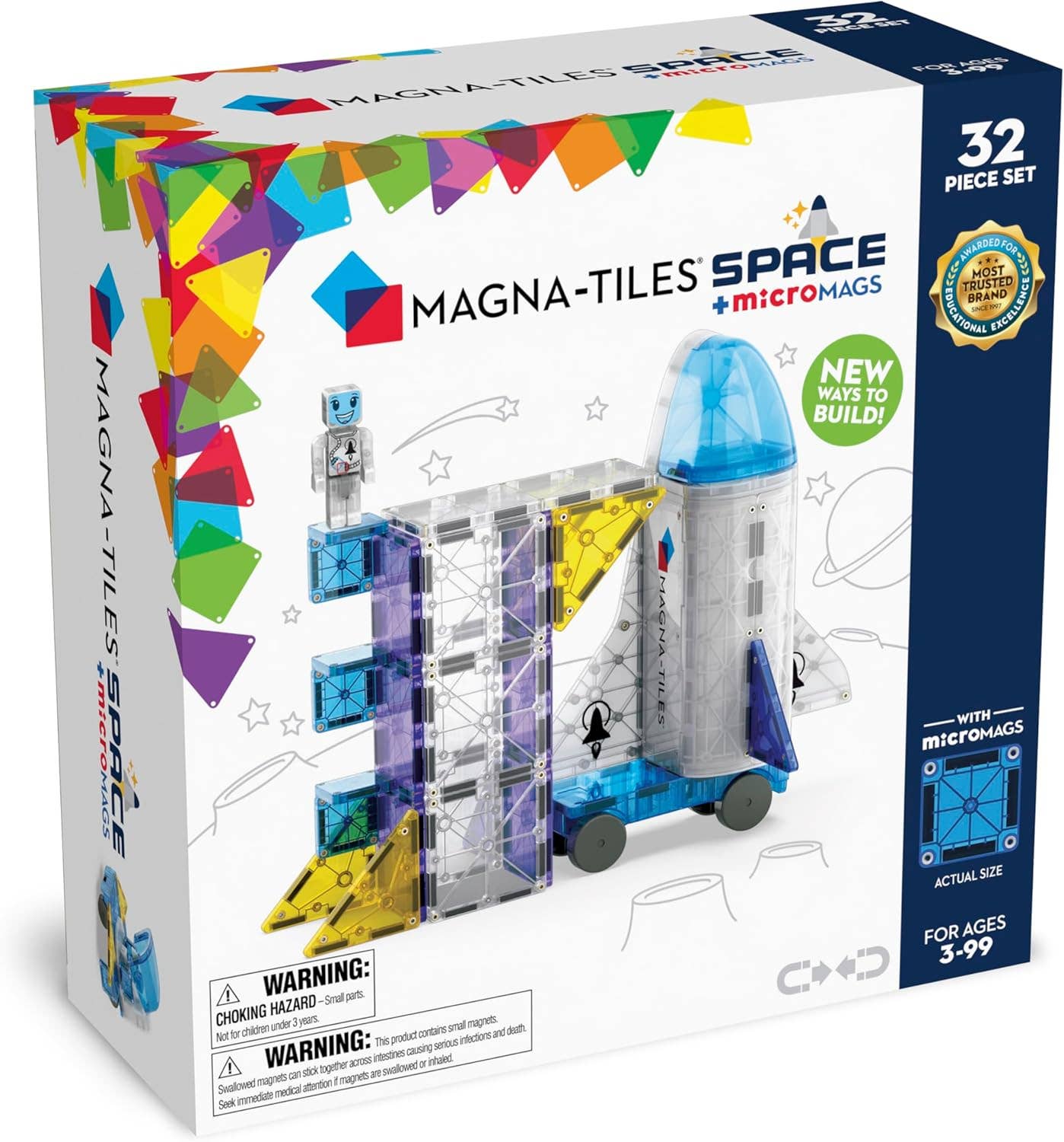Magna-Tiles Space 32-Piece Set – Moo-Cow Designs
